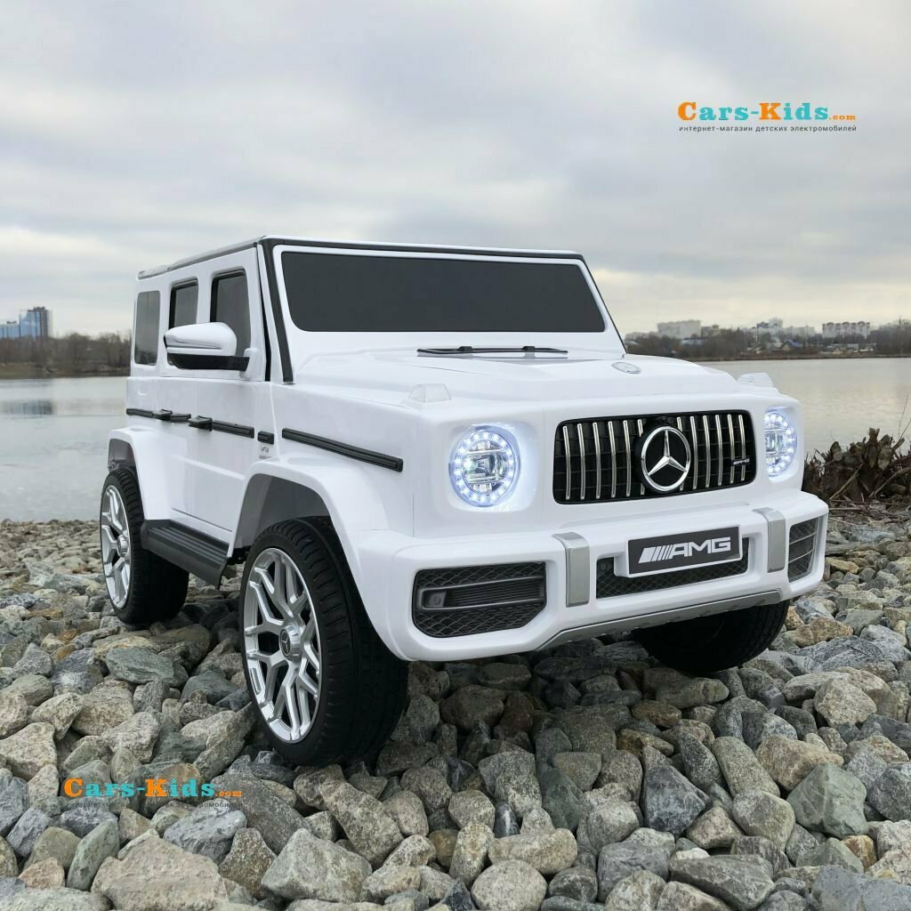 Электромобиль Mercedes-Benz G63 T999TT, белый, световые и звуковые эффекты