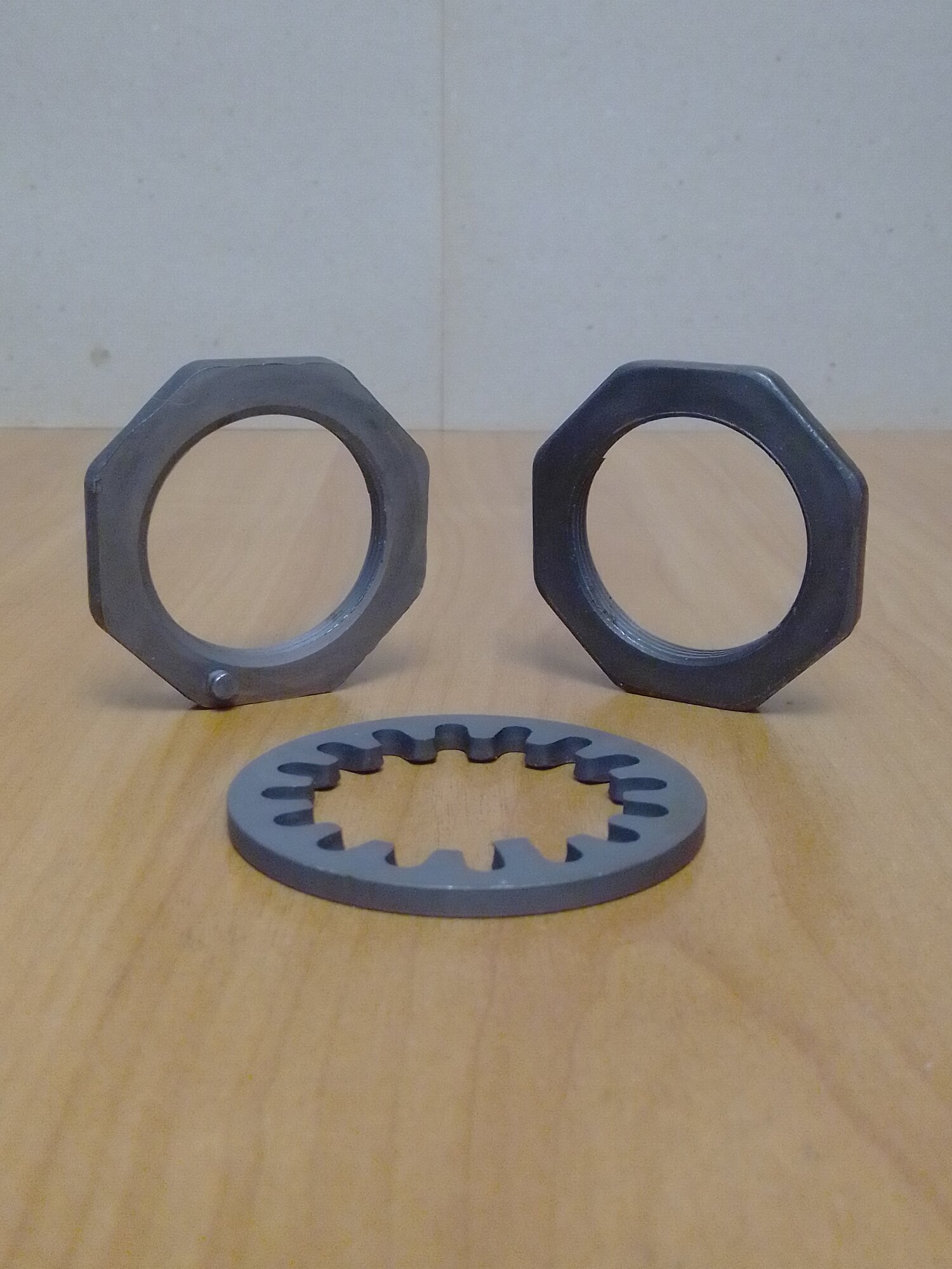 Гайки М45х1,5 задней ступицы Газель, Соболь, Газель next наружная+внутренняя со штифтом+шайба замочная комплект. Россия Красная Этна