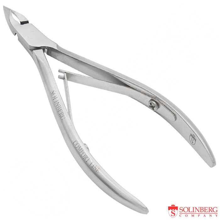 Кусачки маникюрные Solinberg 306 "Comfort Line", матовые, двойная пружина, лезвия 6мм.