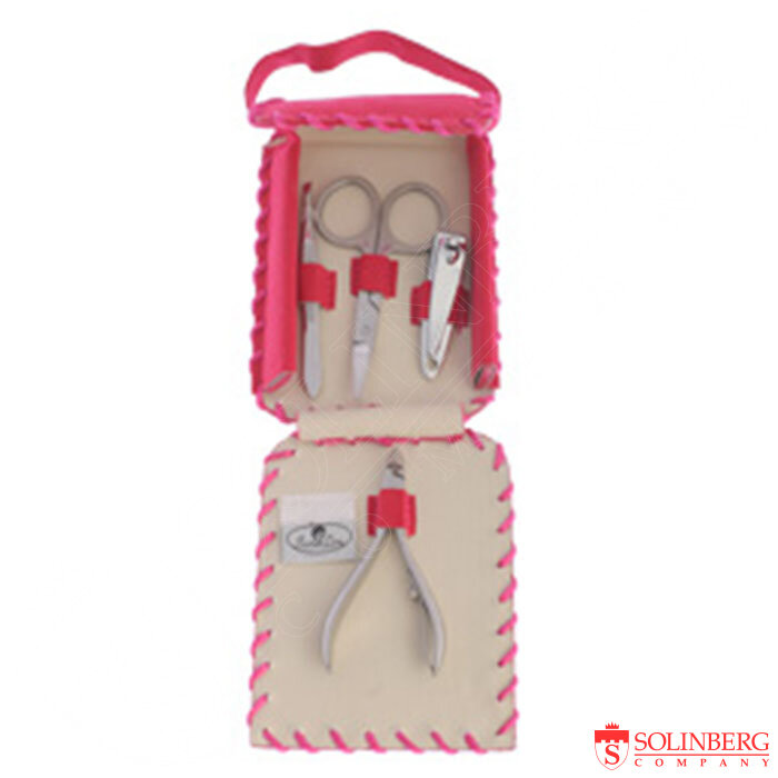 Набор для маникюра Scarlet Line CD634-R758, 4 предмета, розовый