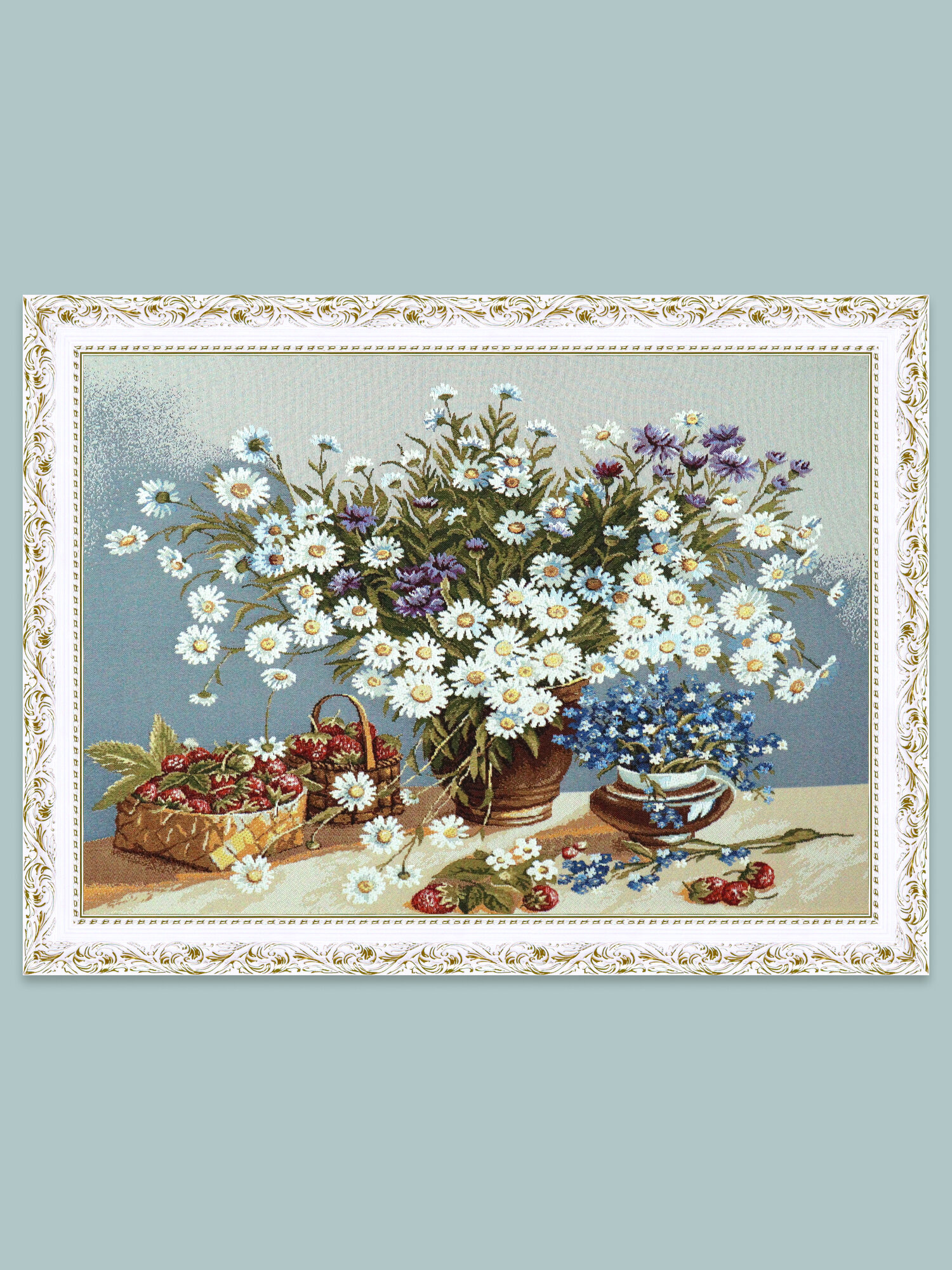 Картина из гобелена Декарт панно гобеленовое в раме на стену тканый гобелен