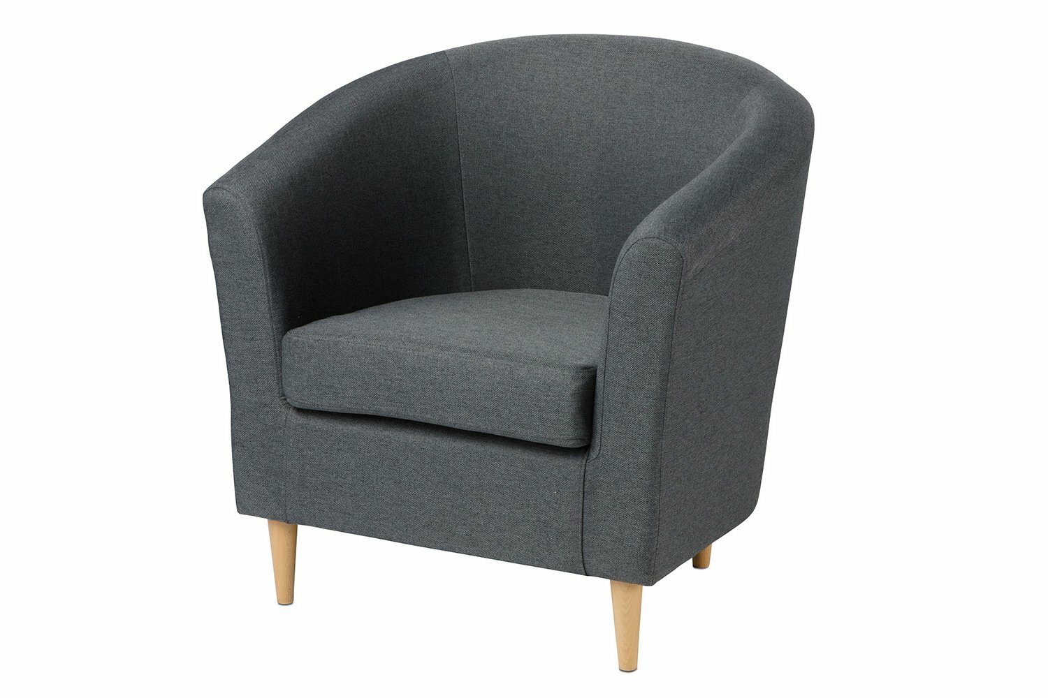 Кресло KOMFORTI Тунне 78х76х67,5 см, обивка рогожка, цвет тёмно-серый