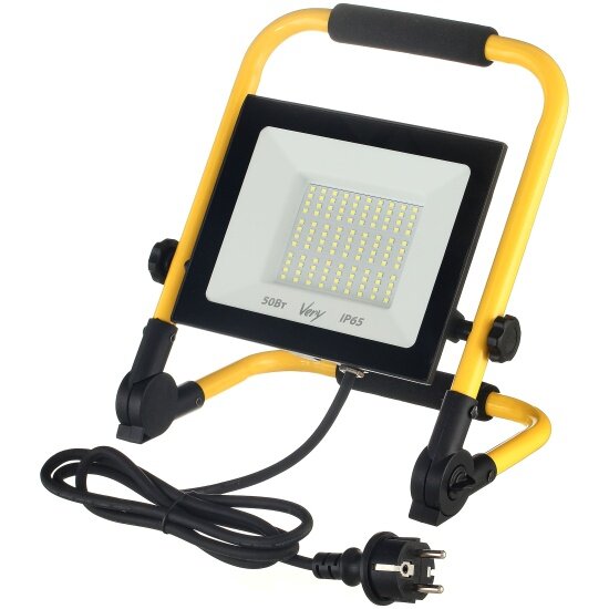 Very Прожектор светодиодный переносной, 50Вт, IP65 6500K, черный, шт 89-1-655