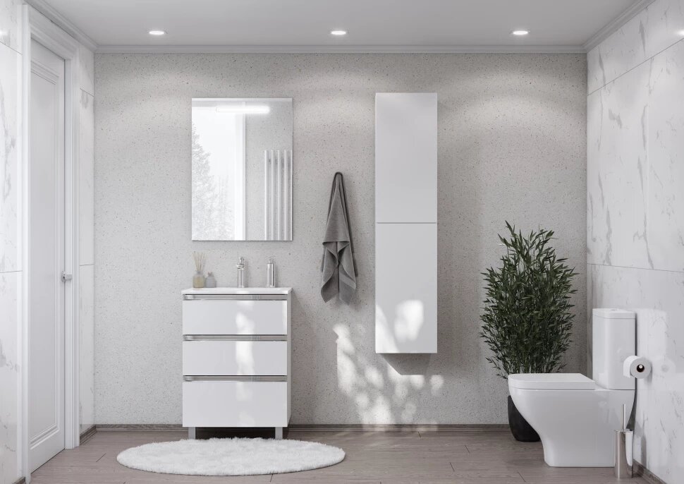 Комплект мебели белый глянец 60,5 см Roca The Gap A857404806 + 3279A8000 + ZRU9302688