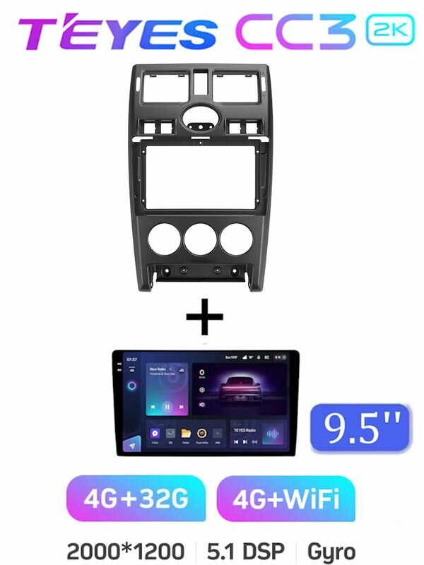 Магнитола 9" Teyes CC3 2k 4/32 Gb LADA Priora 1 2007-2013 F1