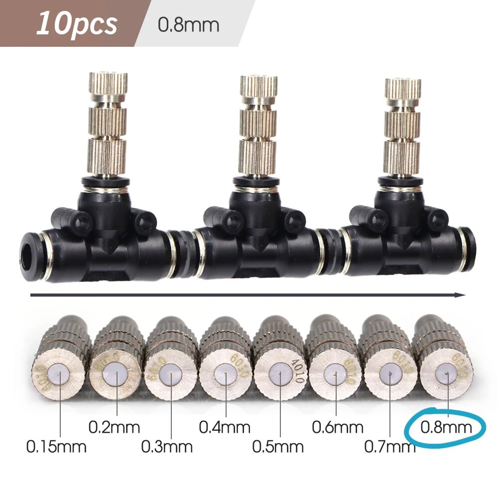 Форсунки для садового орошения с низким давлением, 0,15-0,8 мм