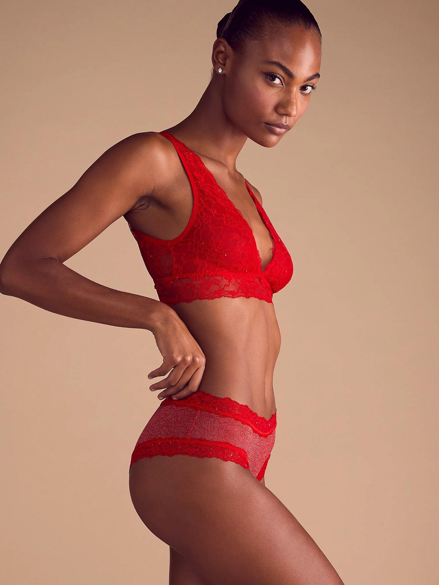 Трусы Sequin Posey Mesh Cheeky Panty