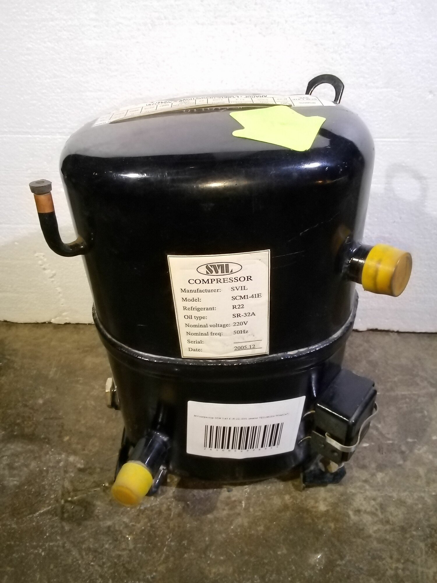 М/Компрессор SCM 1-41 E (R-22) SVIL (аналог TECUMSEH TFН4524T)