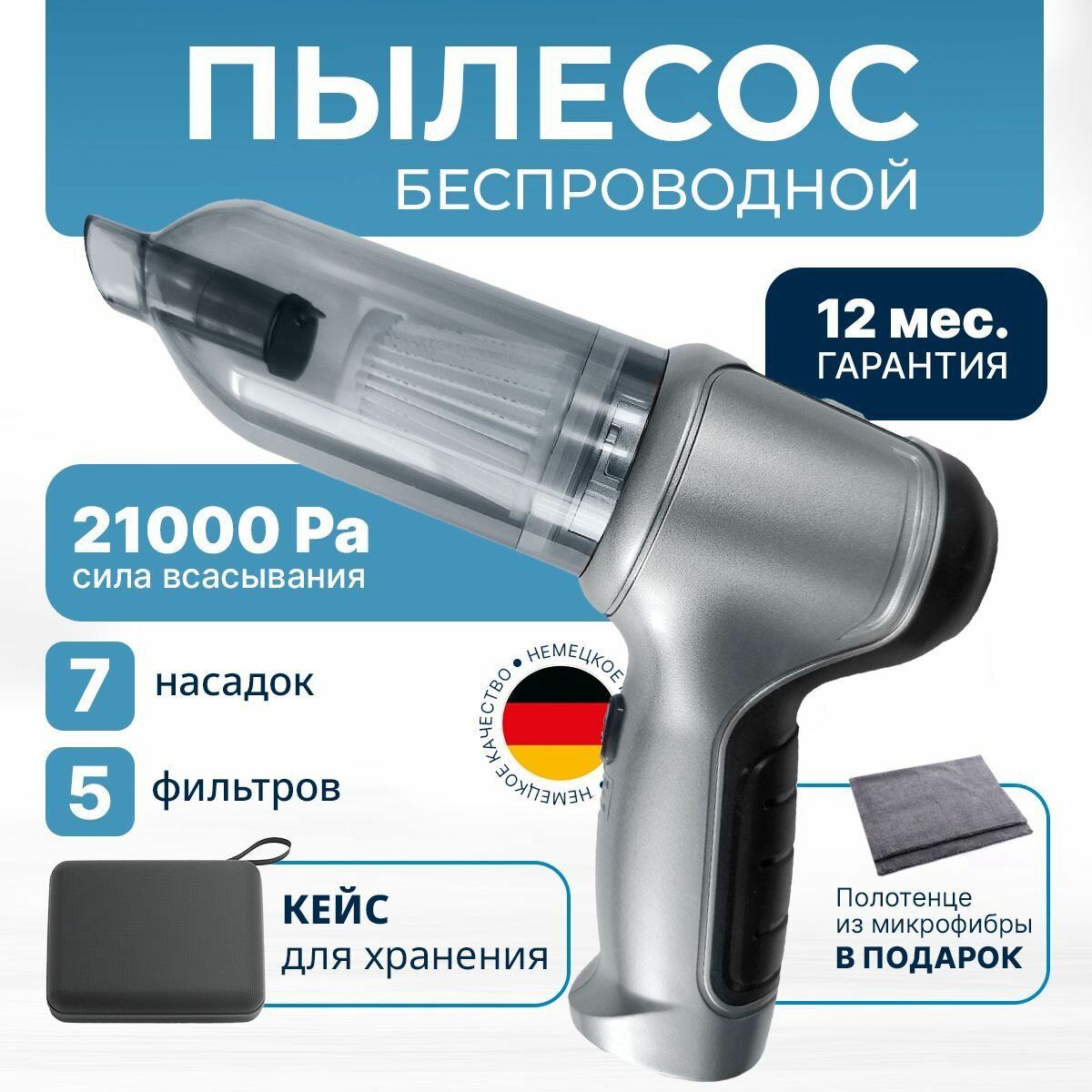 Автомобильный пылесос беспроводной 3 в 1. Мини-пылесос для дома, автомобиля, мебели, компьютера, аккумуляторный, ручной