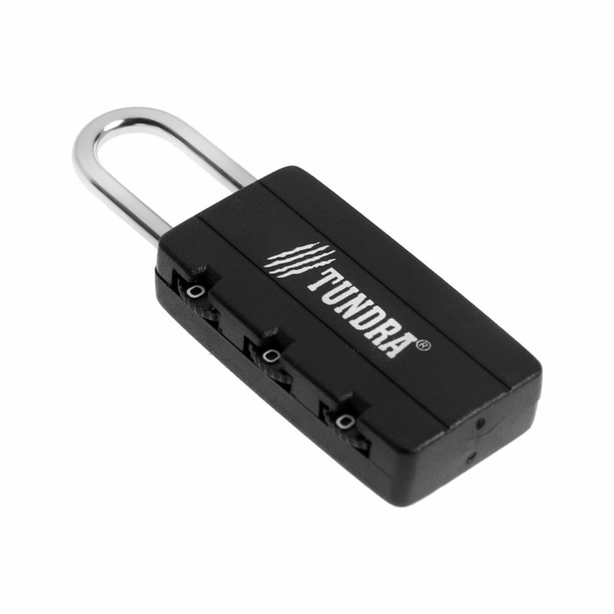 Замок навесной Тундра ZK007, кодовый, удлиненная дужка, черный