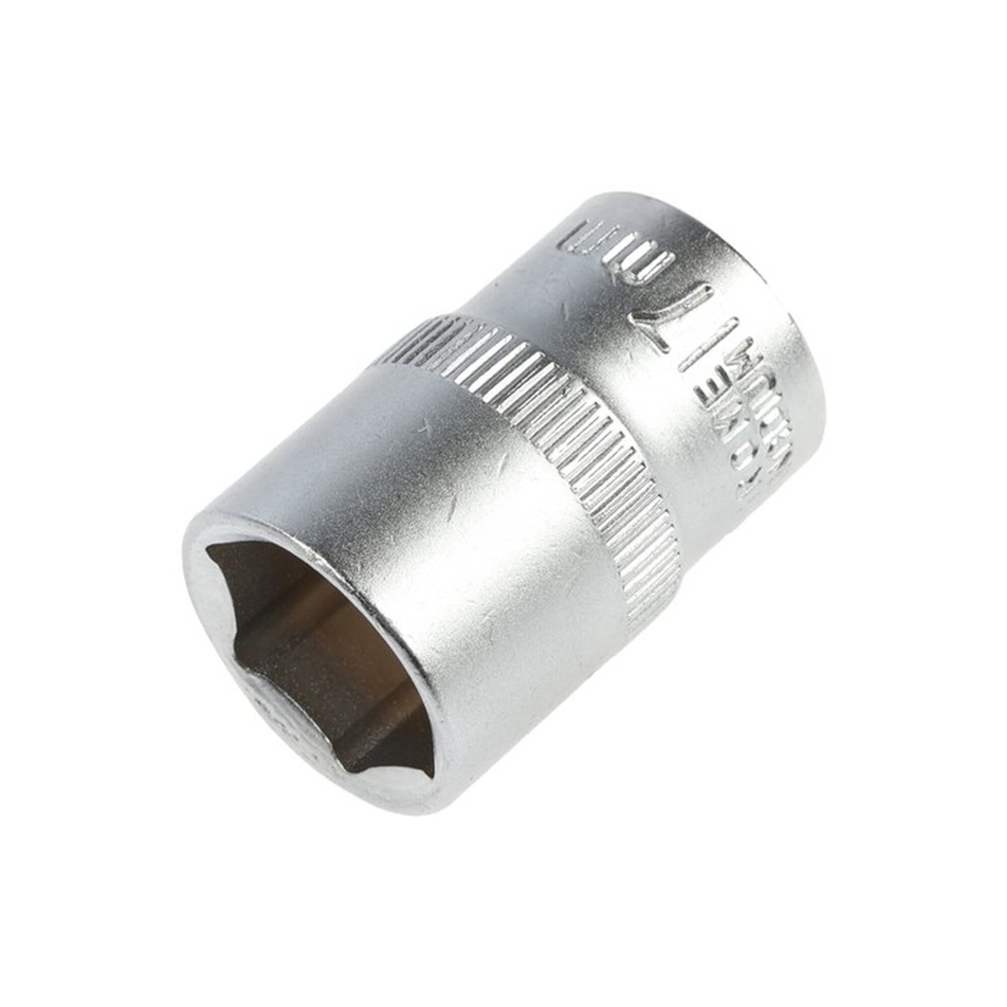 Головка торцевая шестигранная тундра, под квадрат 1/2", 17 мм, CrV 1123555