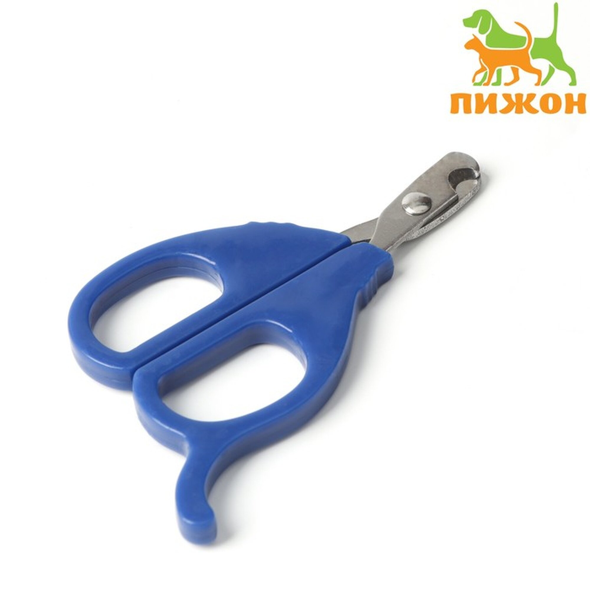 Ножницы-когтерезы Пижон, для кошек и собак, металл, пластик, синий