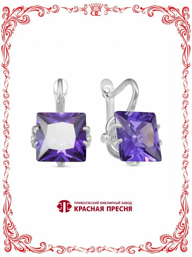 Серьги, фианит