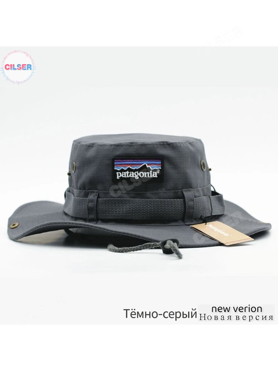 Панама для рыбалки и охоты patagoniaA, 100% хлопка, унисекс, водонепроницаемая, на любой сезон, Тёмно-серый