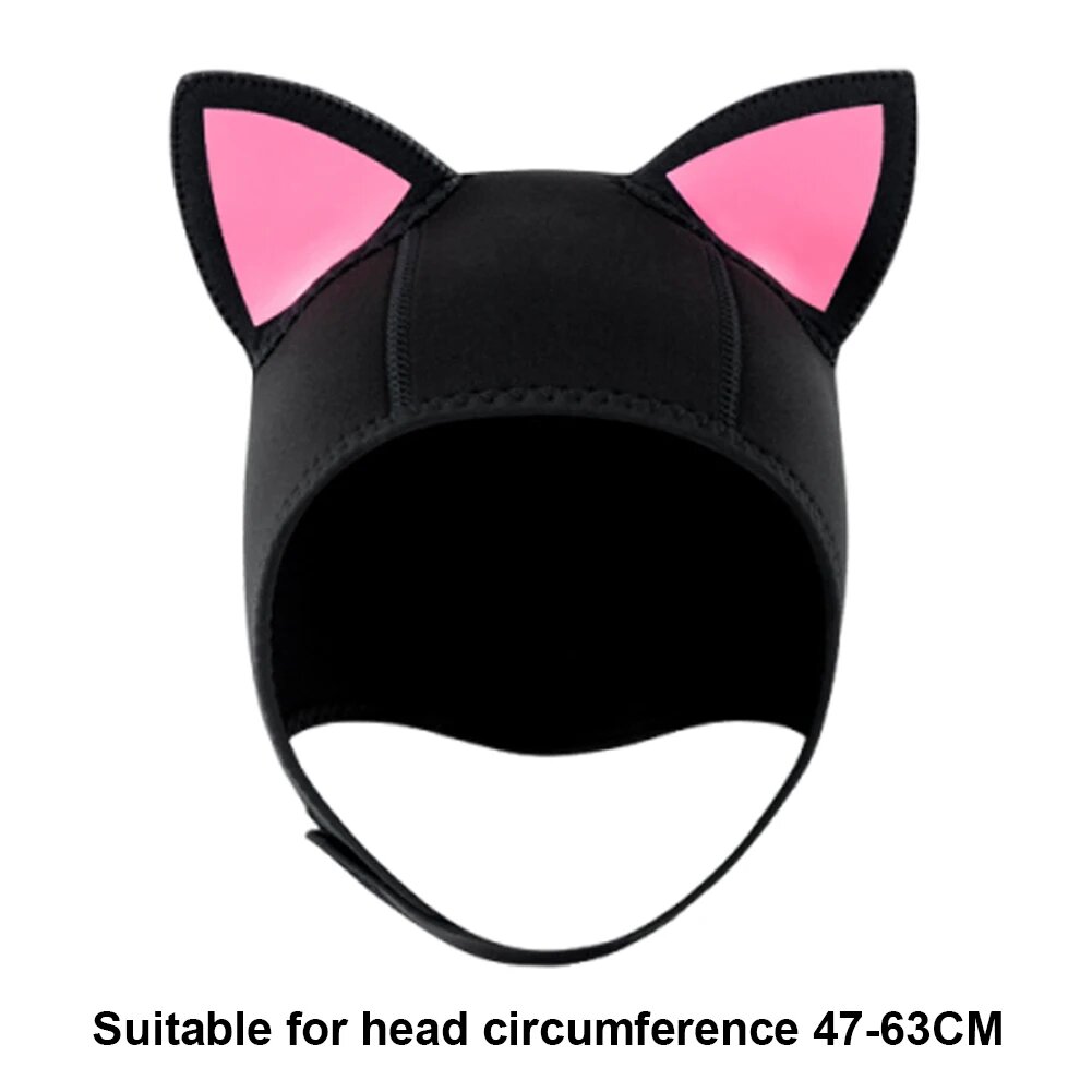 Неопреновые шапки для дайвинга 3 мм для мужчин, теплая эргономичная шапка для плавания, шапка для дайвинга с кошачьими ушками, шапки для серфинга, подводного плавания, водных видов спорта