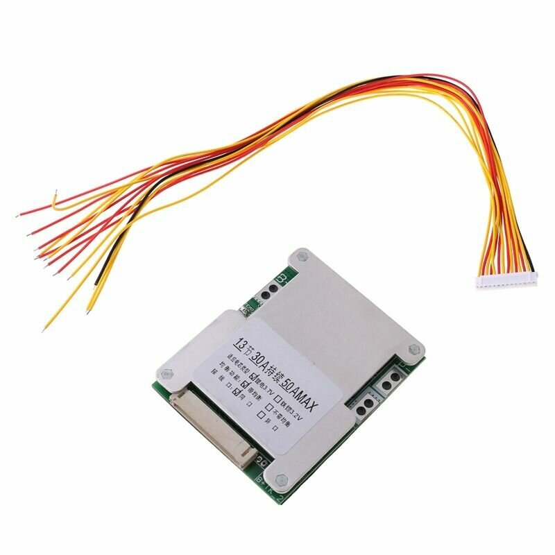 Печатная плата для платы защиты 13S 50A, зарядка литиевой батареи, литий-ионное зарядное устройство BMS