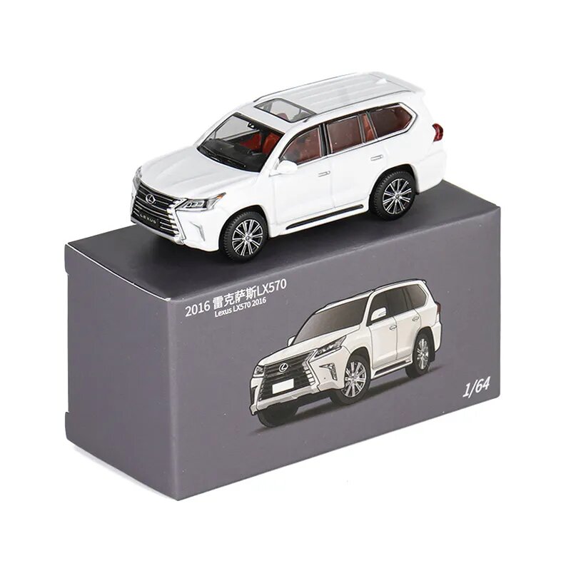 JKM оригинальная авторизованная модель автомобиля Toyota 1:64 LEXUS Lexus LX570 из металлического сплава
