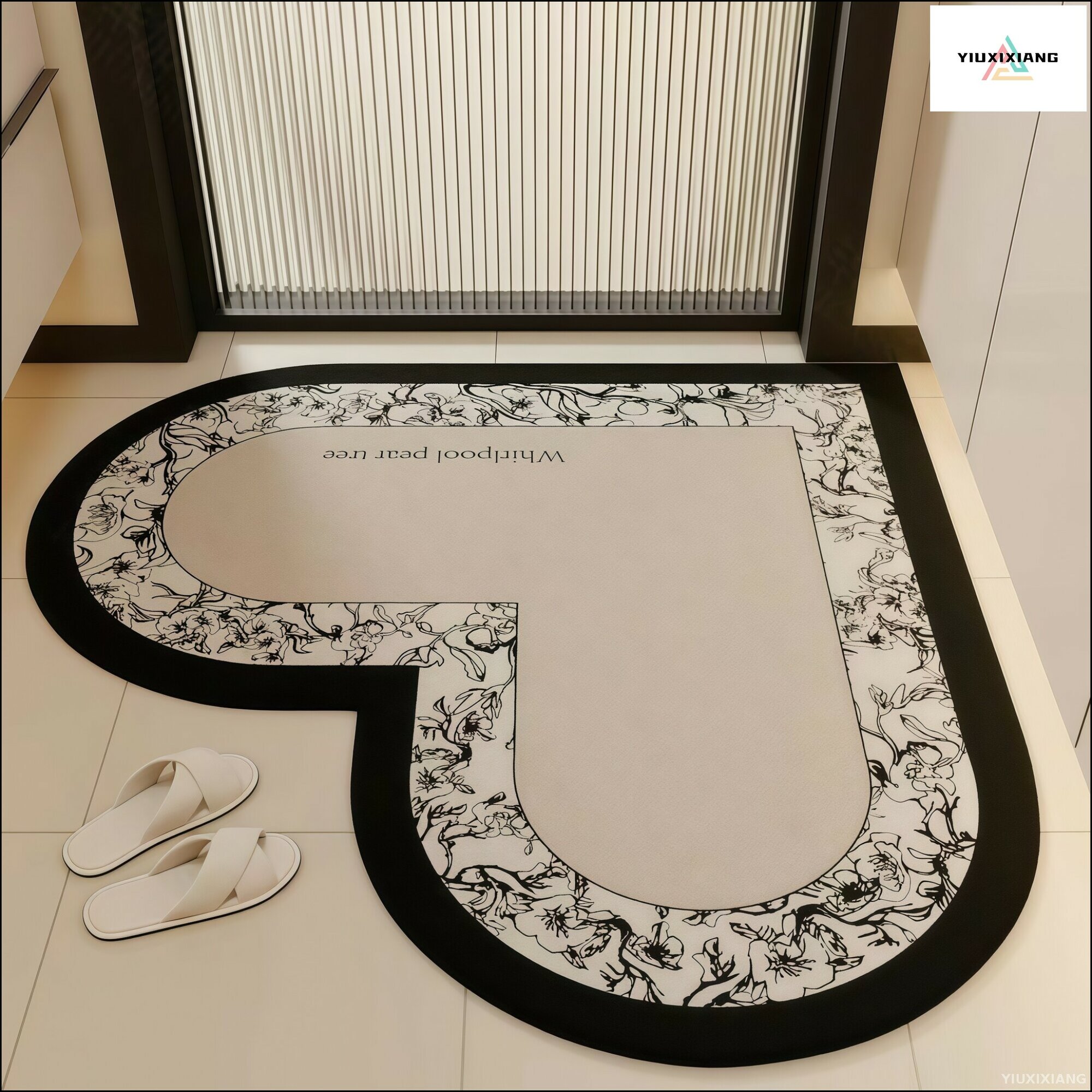 Эксклюзивный ковер Z339 100x100 см из диатомитовой грязи, безворсовый, ручной работы