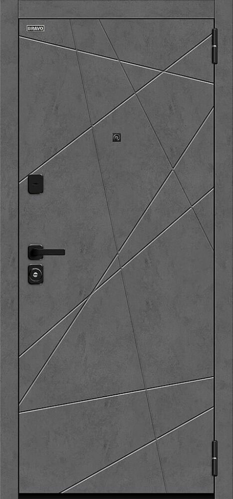 Входная Дверь Bravo Граффити-5/SBlack Slate Art/Look Art 860x2050мм Левое Открывание / Браво.