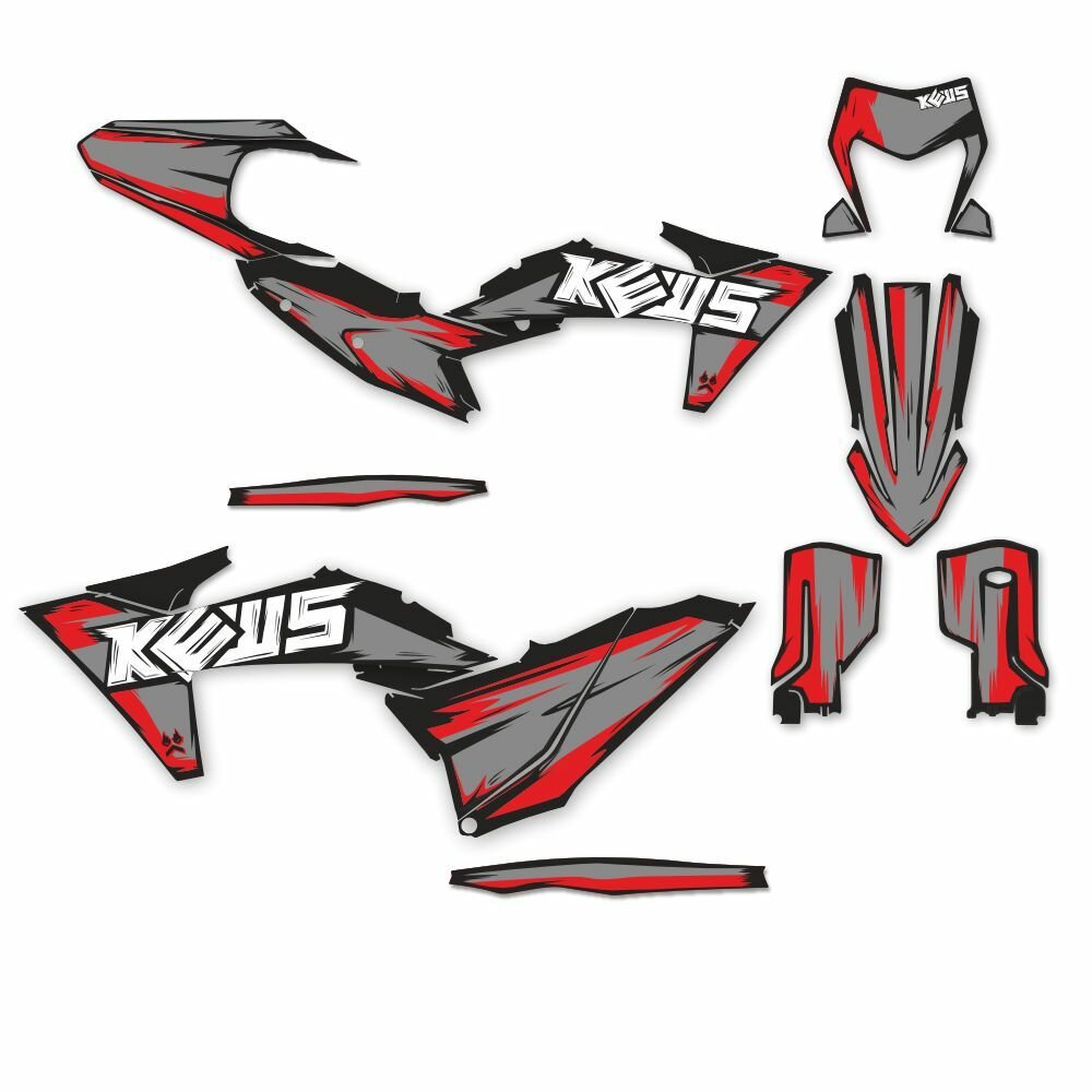 Комплект толстых наклеек для эндуро KEWS K23