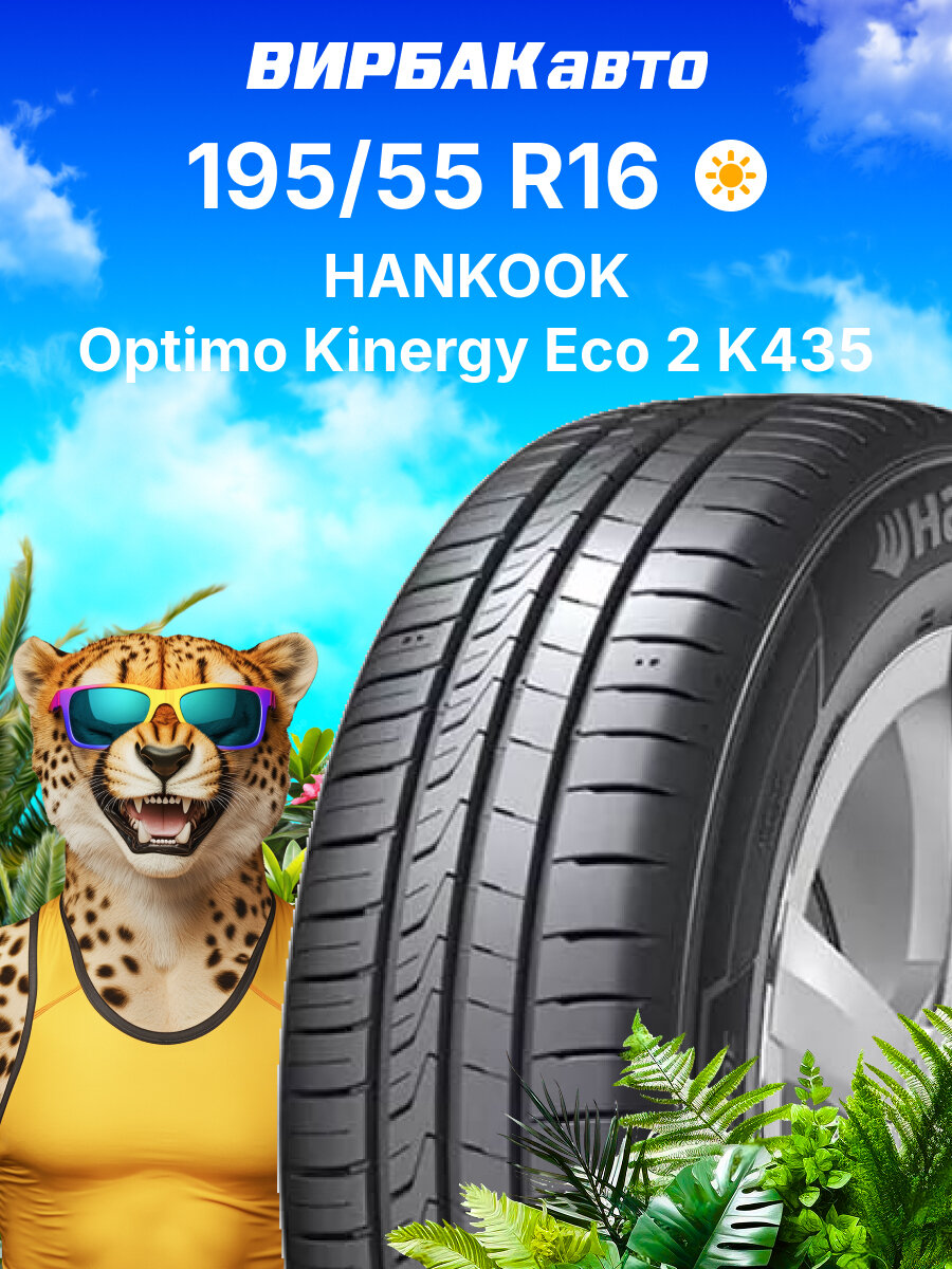 Летние шины HANKOOK Optimo Kinergy Eco 2 K435 195/55 R16 87H