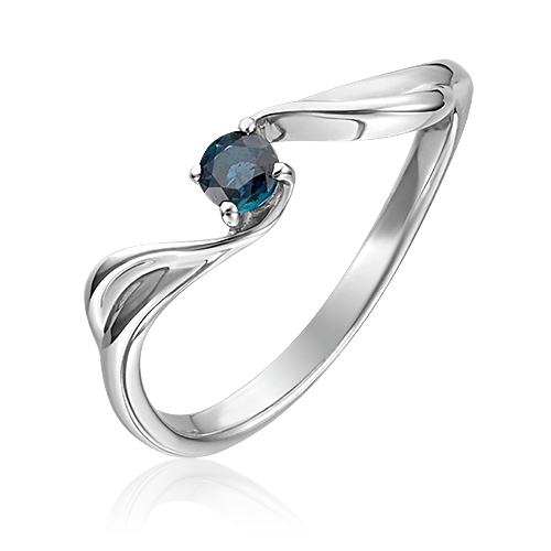 Кольцо, белое золото, 585 проба, сапфир