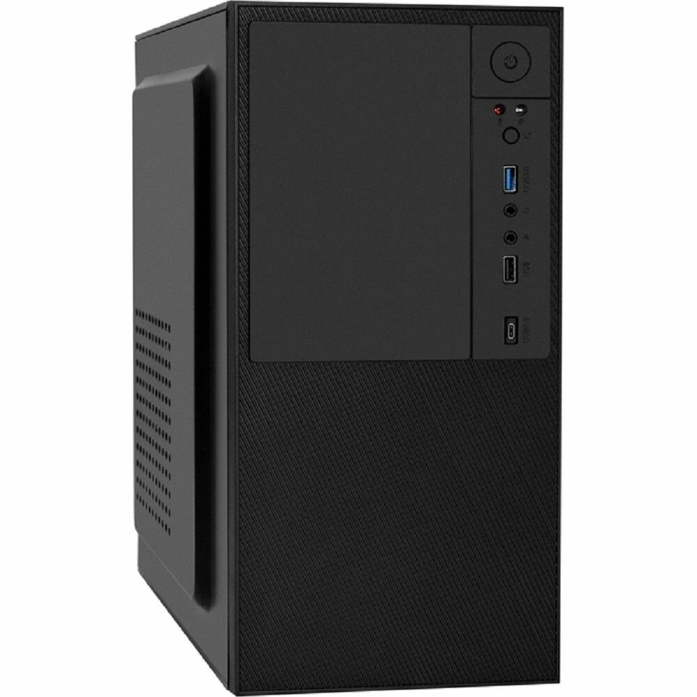 EXEGATE Корпуса EX298010RUS Корпус Minitower BAA - 308UC - AAA450 mATX, БП AAA450 с вент. 8см, 1 USB+1 USB3.0+1 TypeC, HD Audio, черный