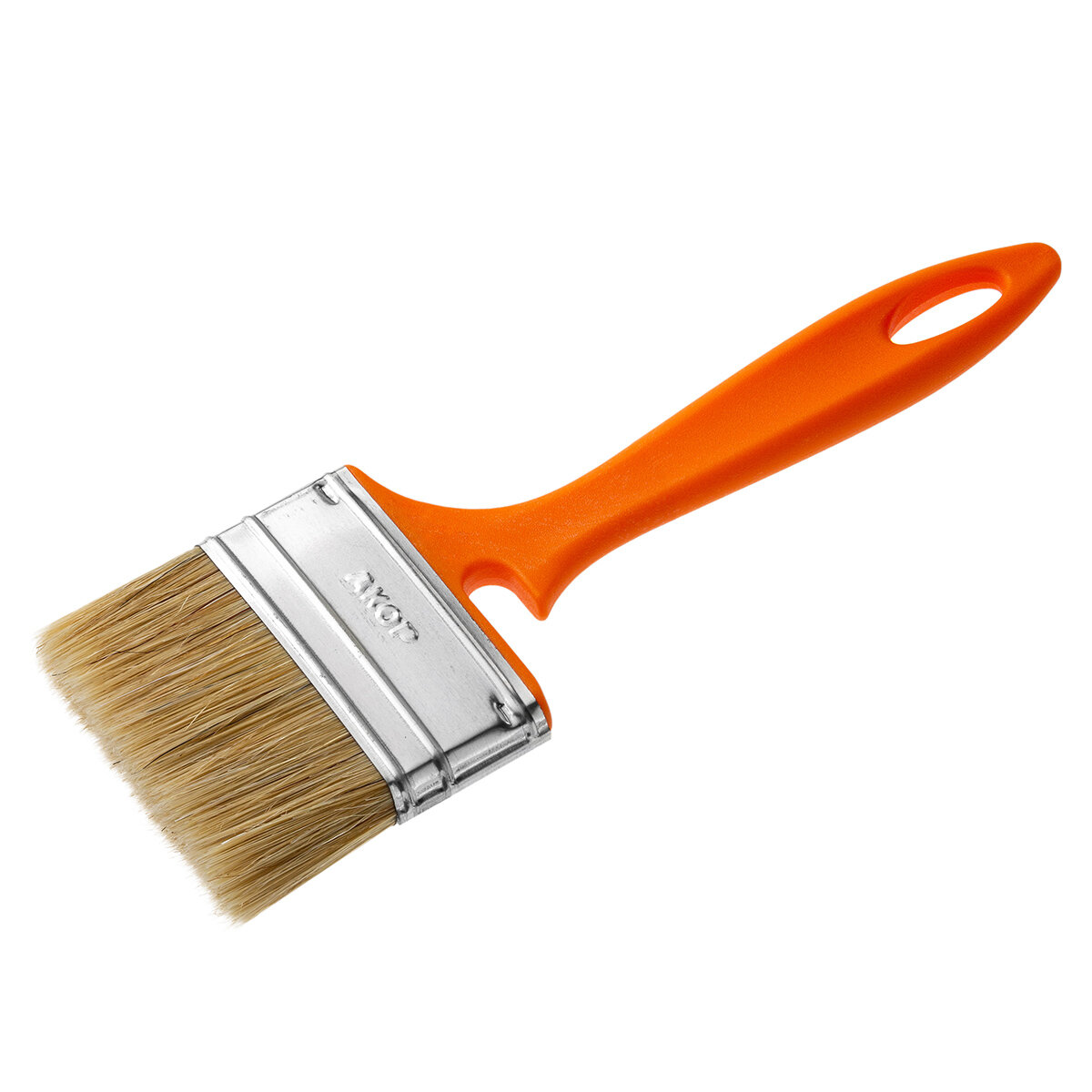 Кисть плоская фасадная Акор Эксперт, смешанная щетина, пластиковая ручка, 70 x 12 мм