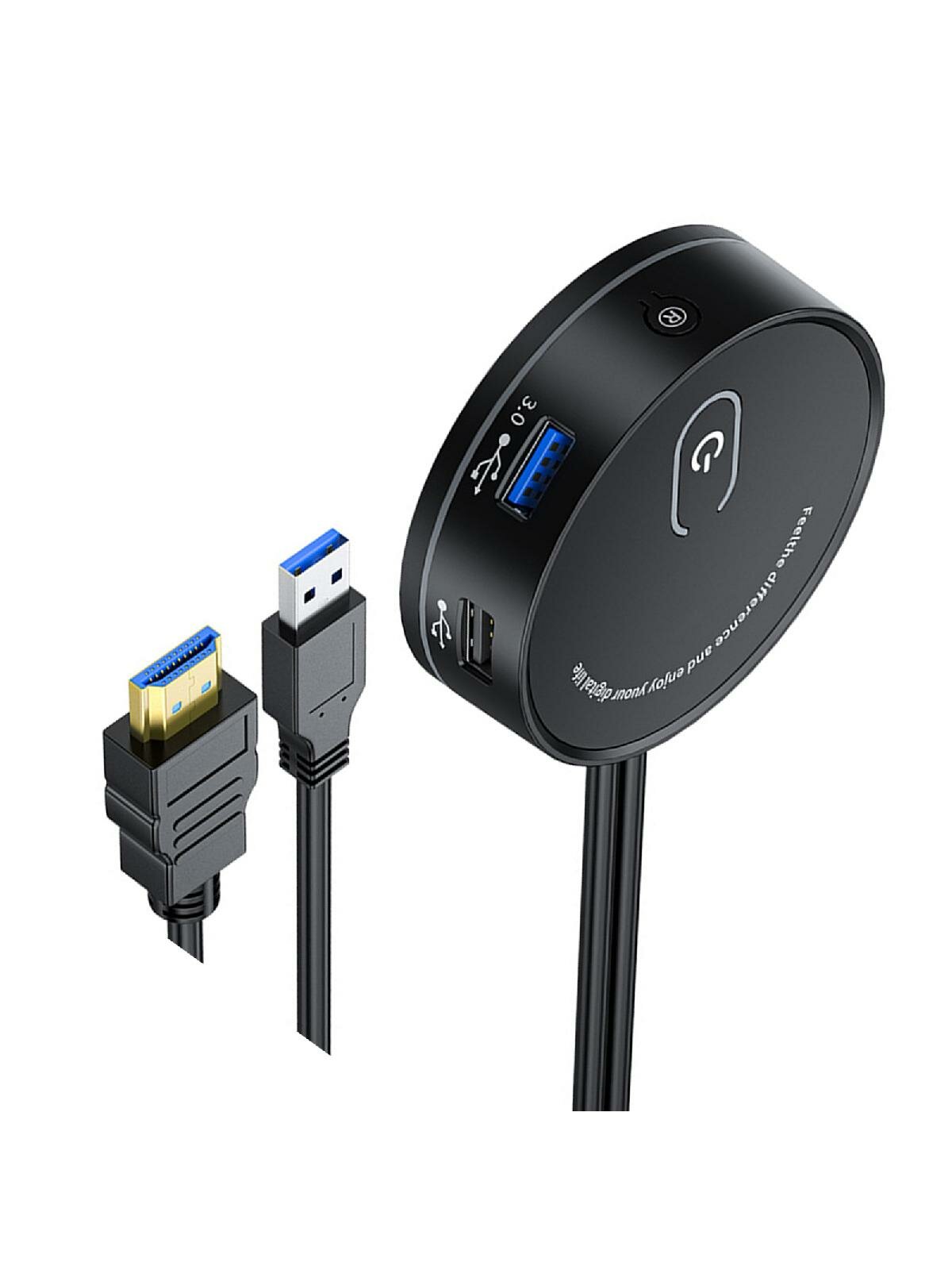 USB 3.0 Type C Desktop Computer Power Switching Extension Button Optional 3.5 Auditory Port 116CM Cable