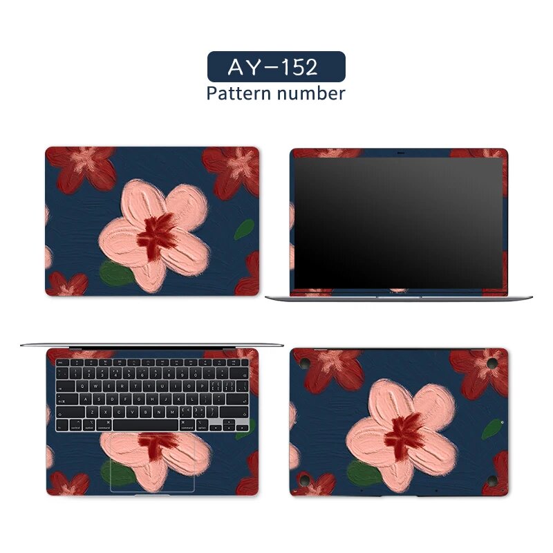 Виниловые наклейки «сделай сам» для ноутбука, стикеры из пвх для ноутбука 13 дюймов 14 дюймов 15,6 дюймов 17,3 дюймов, для Macbook/Lenovo/Asus/HP/Dell, декоративные наклейки, AY-0152, 15-15.6inch