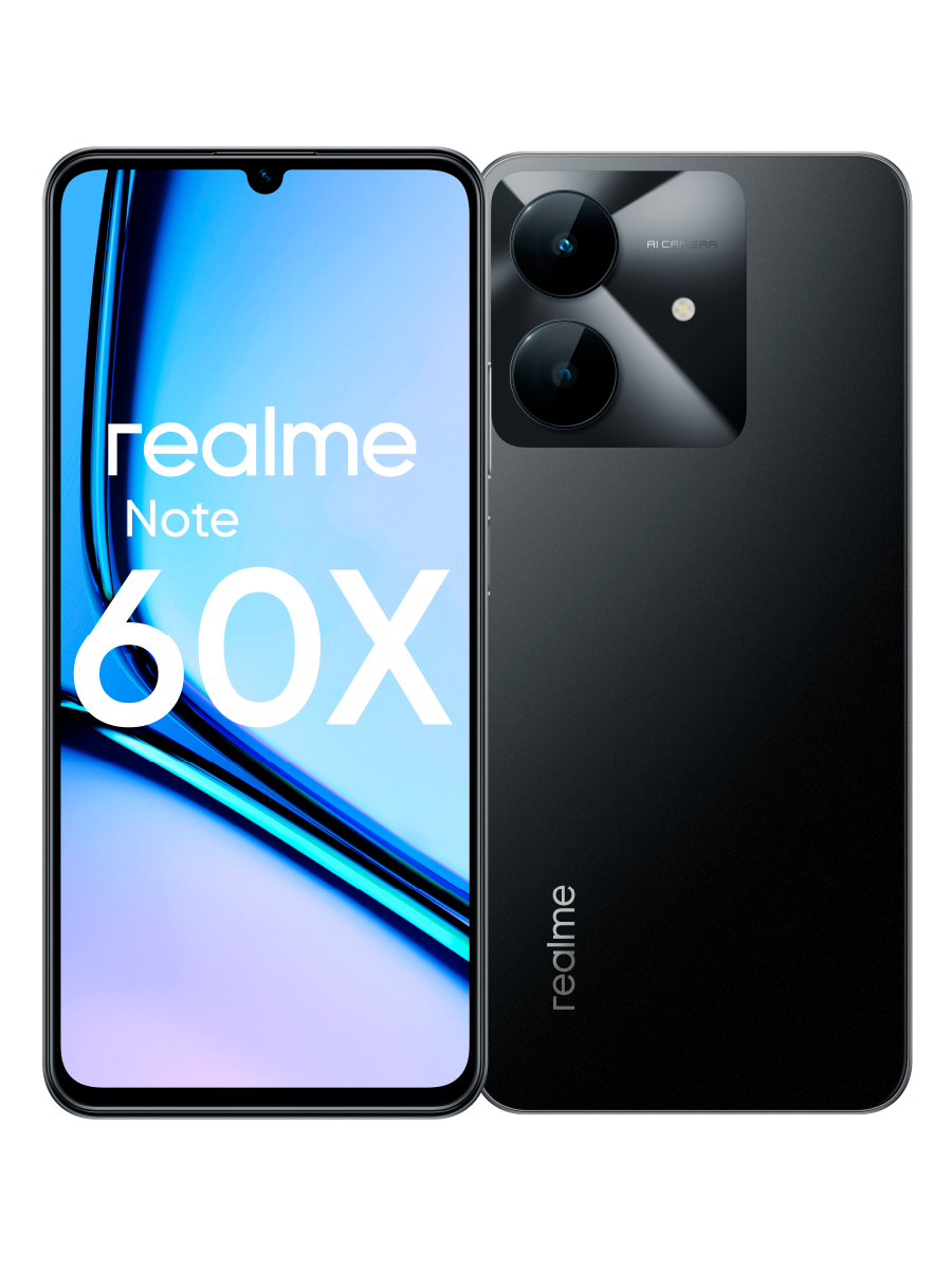 Смартфон Realme Note 60x, 4/128 ГБ, RU, Dual nano SIM, Черный
