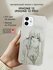 Чехол на Apple iPhone 12/12 Pro / Айфон 12/12 Про с принтом "Аниме рисунок чёрно...