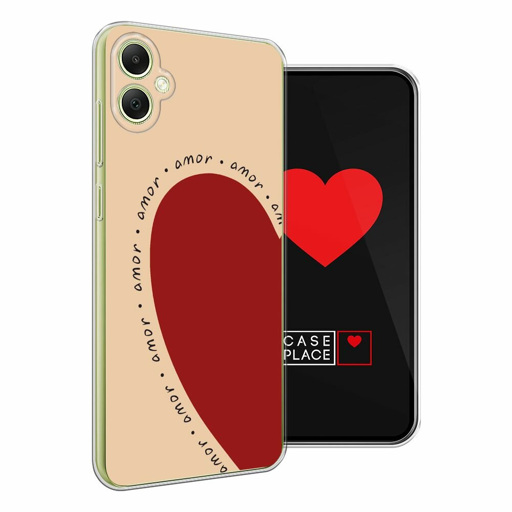 Чехол на Samsung Galaxy A05 / Самсунг Галакси A05 с принтом "amor heart 1 - 14 февраля" — фото 1