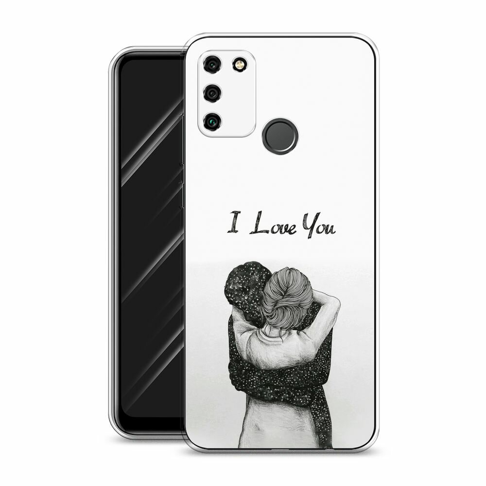 Силиконовый чехол на Honor 9A / Хонор 9А с принтом I love you 1 — фото 1