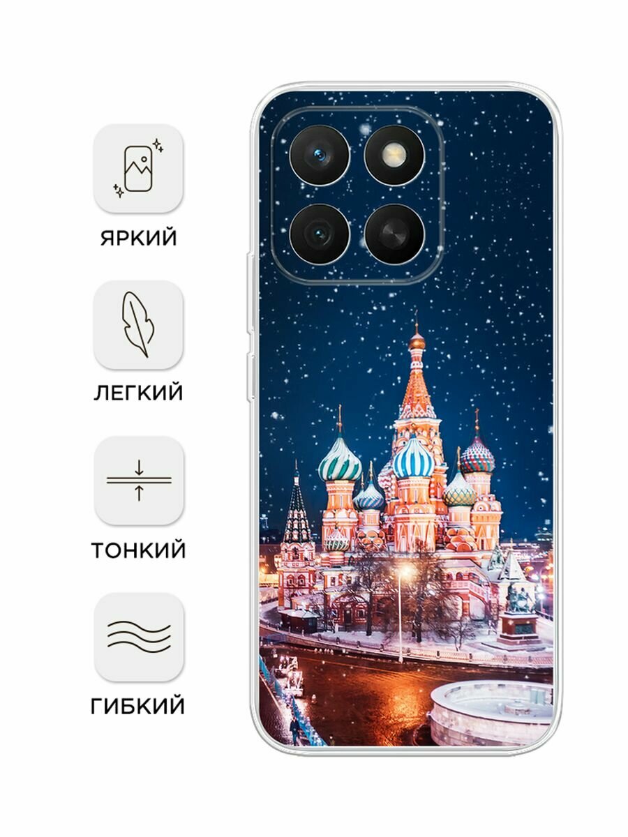 Силиконовый чехол на Honor X8c / Хонор X8c с принтом "Москва 1" — фото 1