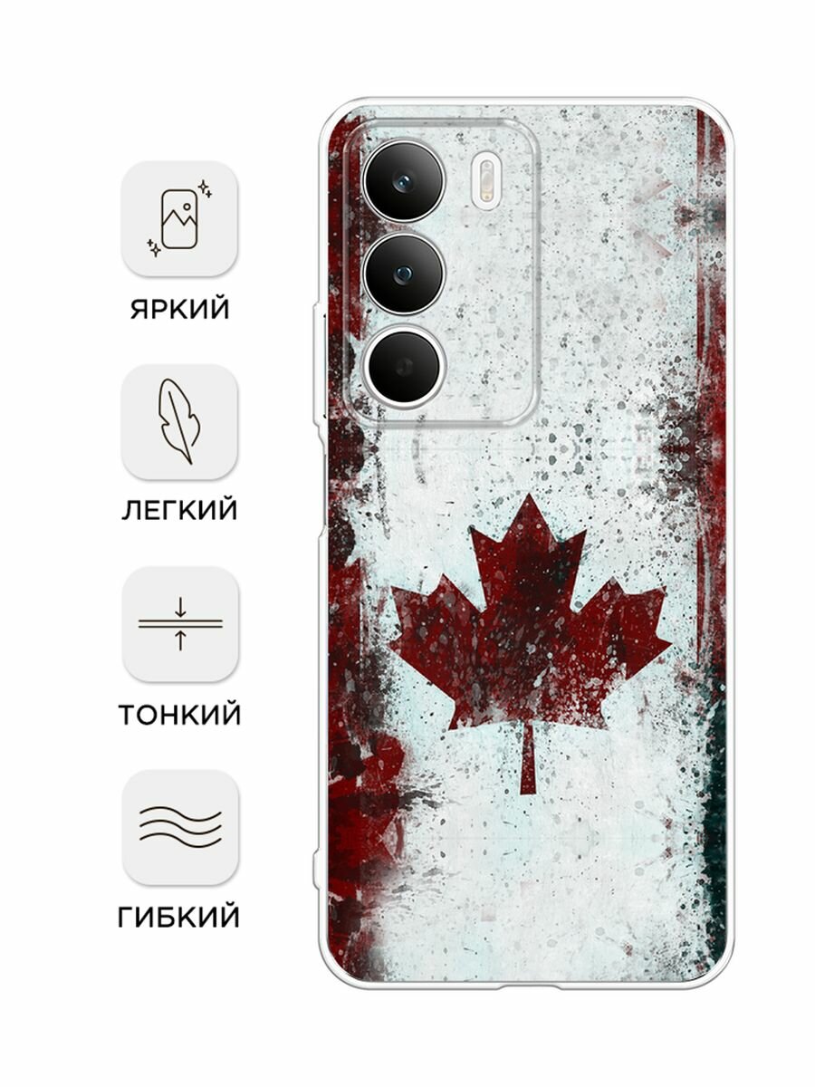 Силиконовый чехол на Realme C71/P3 Lite 4G / Реалми С71/P3 Лайт 4G с принтом "Канада" — фото 1