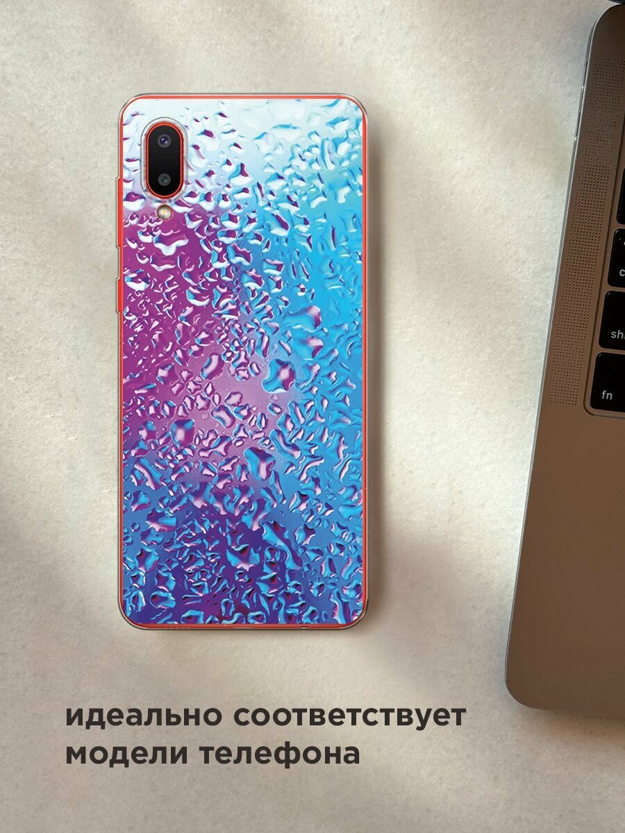 Чехол на Samsung Galaxy A02 / Самсунг Галакси А02 с принтом "Капли на стекле" — фото 1