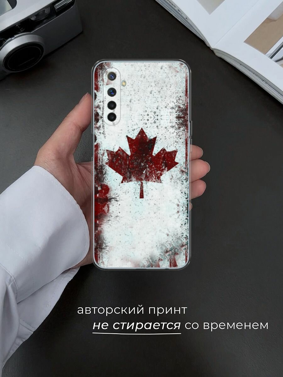 Силиконовый чехол на Realme 6 / Реалми 6 с принтом "Канада" — фото 1