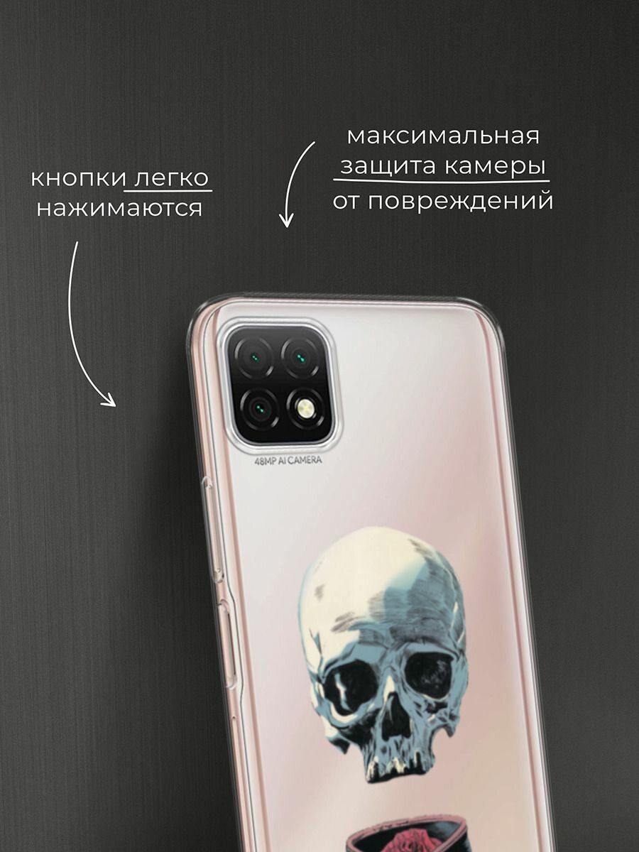 Силиконовый чехол на Wiko T3 / Вико Т3 с принтом "Гусар", прозрачный — фото 1