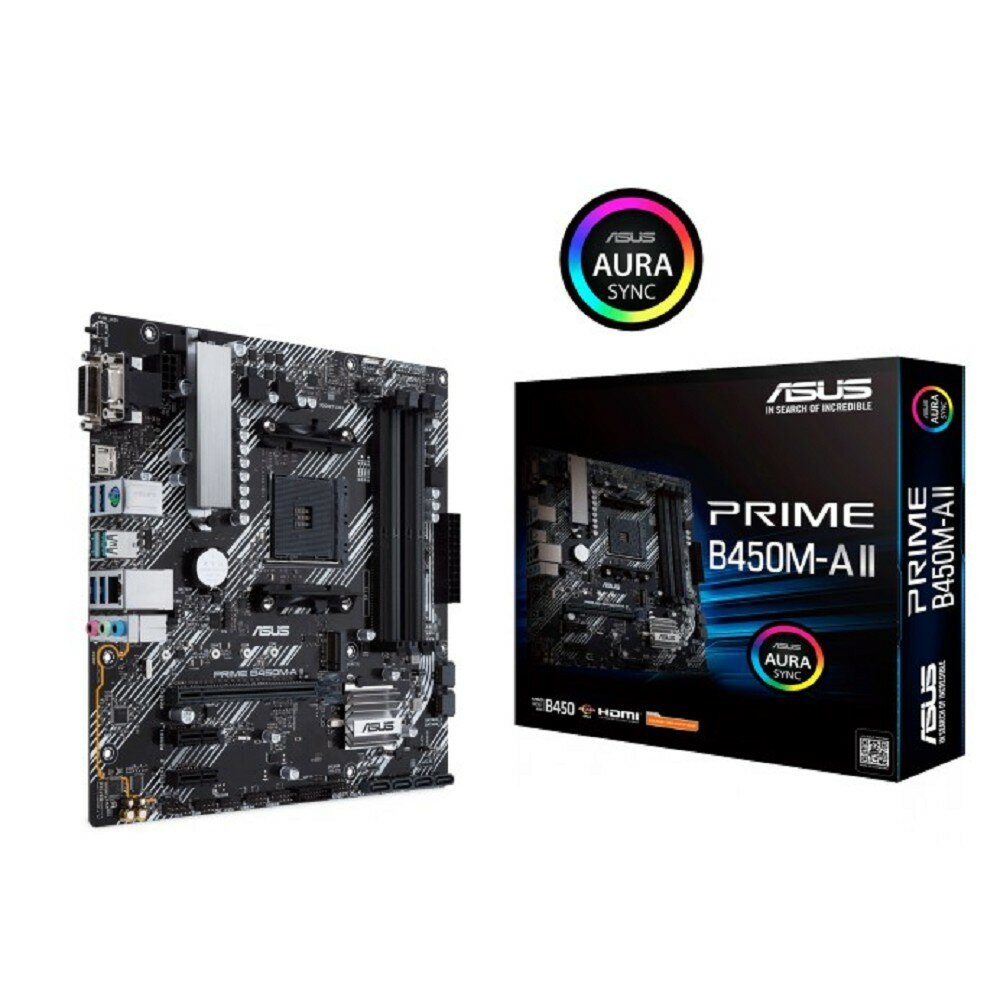 ASUS Материнская плата PRIME B450M-A II Socket AM4 4хDDR IV 2хM.2