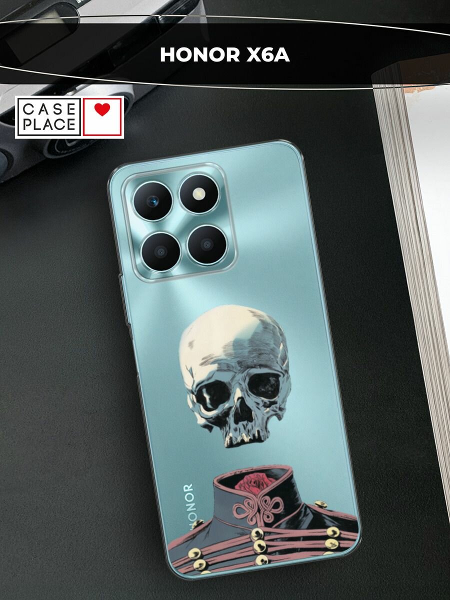 Чехол на Honor X6A / Хонор X6A с принтом "Гусар", прозрачный