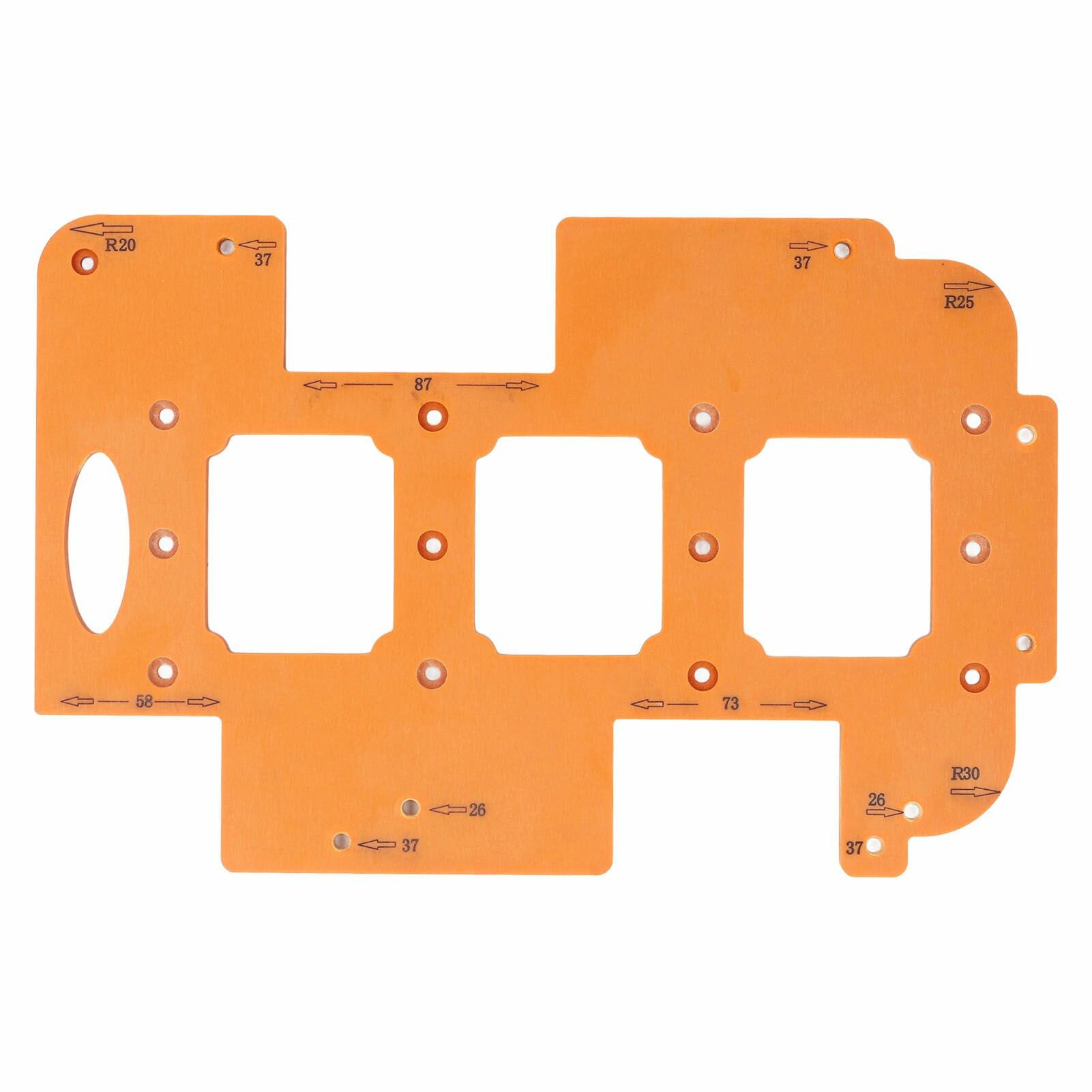 Шаблоны радиусных углов для деревообработки R20 R25 R30 Универсальный шаблон для фрезера по дереву