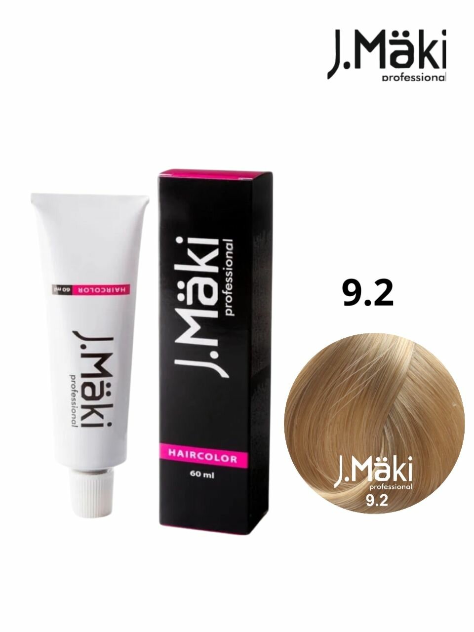 J.Maki 9.2 Жемчужный блондин; cтойкая краска для волос 60 мл