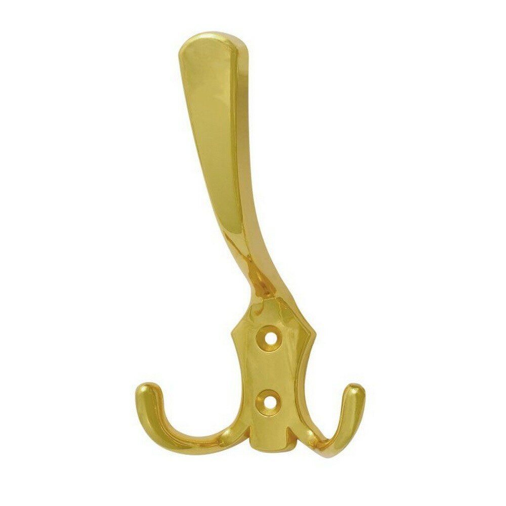 Крючок-вешалка трехрожковый №10, золото настенный держатель одежды и аксессуаров
