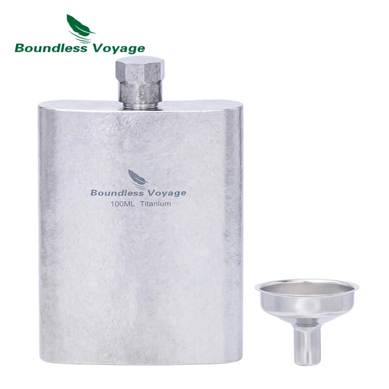 Титановая фляга Boundless Voyage 100 мл Sliver