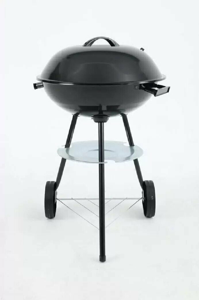 Гриль-барбекю Union Source, круглый, черный, складной, металлический, на угле, 44х45х75 см
