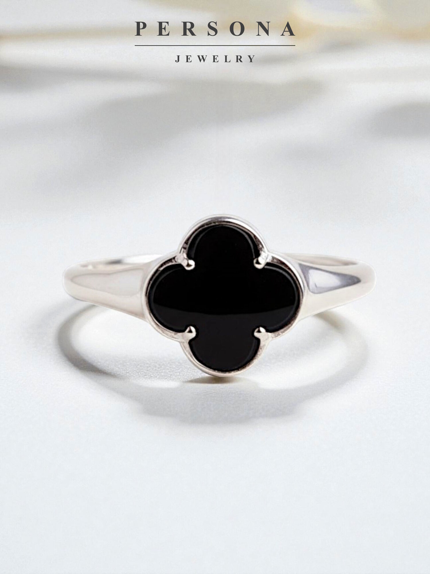 Кольцо, серебро, 925 проба, родирование, оникс