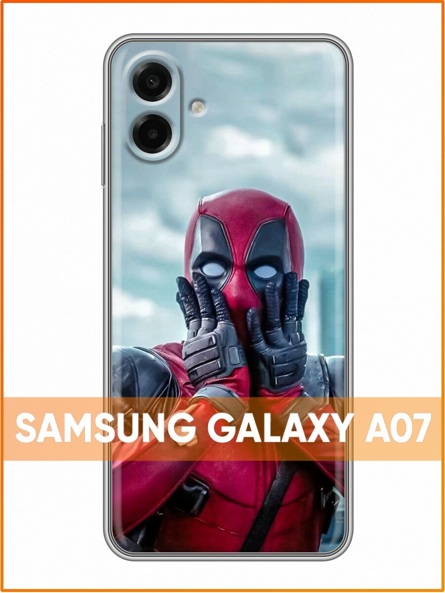 Чехол для Samsung Galaxy A07 с принтом для мальчиков с Дэдпулом (Самсунг Галакси А07)