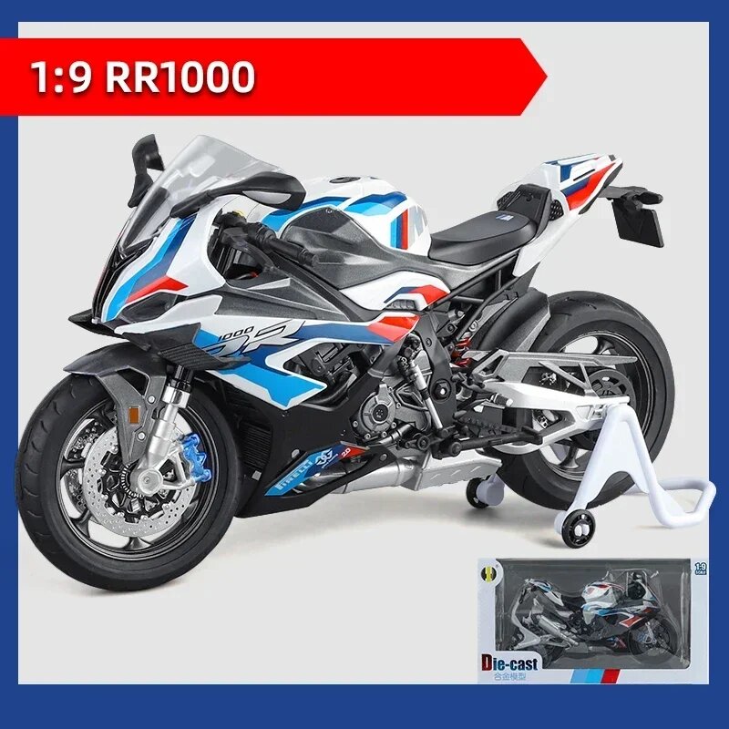 BMW 1000RR металлическая модель мотоцикла 1:9 white-boxed