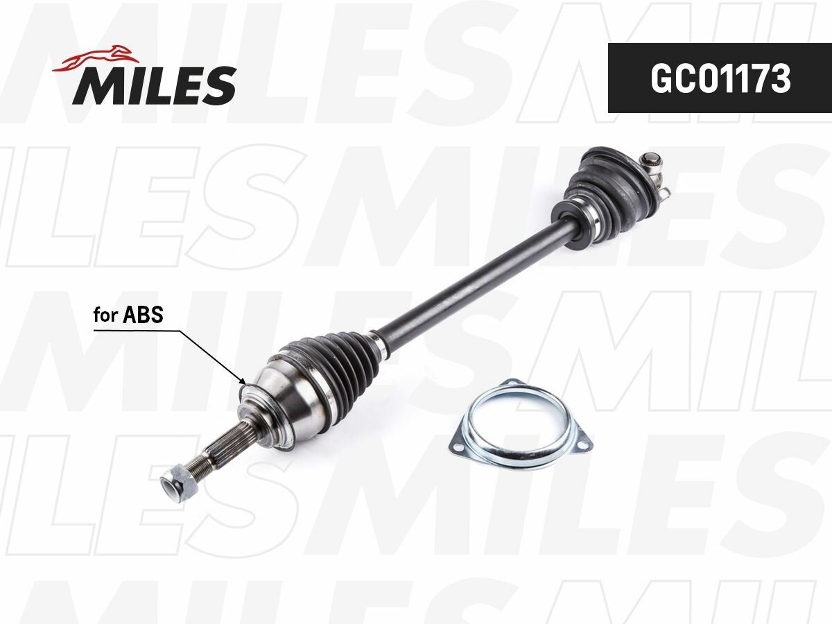 MILES Привод в сборе левый RENAULT LOGAN I/SANDERO 1.2-1.6 04- с ABS (GKN 304507) GC01173